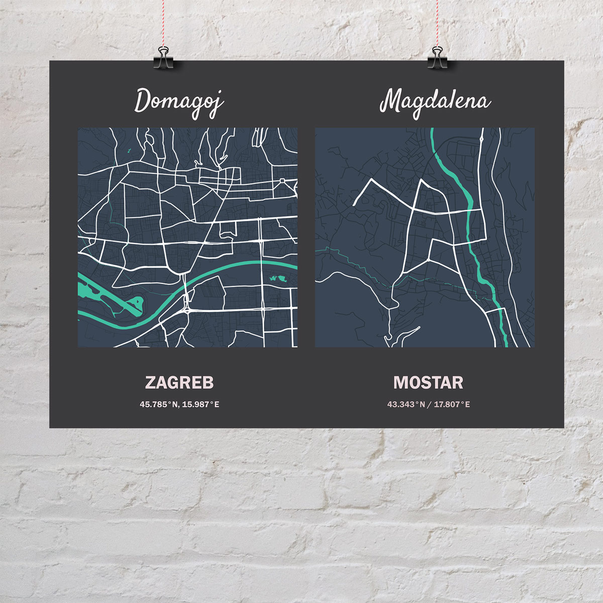 Karte gradova - Dva kvadrata - Mayara